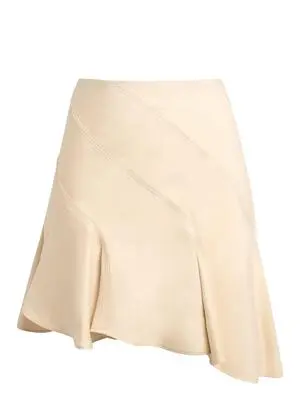 Claudie Pierlot Asymmetric Mini Skirt With Lace Trim - White