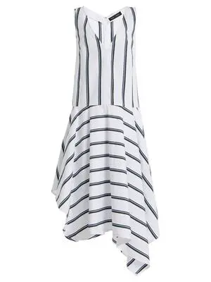 PROENZA SCHOULER Proenza Schouler Beatriz Striped Cotton-Silk Midi Dress
