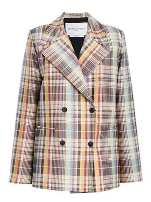 Brandon Maxwell The Delaney Double-breasted Blazer - Plaid