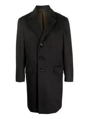 Kiton Dark Cashmere Midi Coat - Grey
