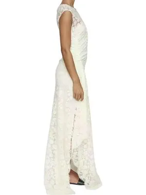 A.L.C. A.L.C. Gia Lace Asymmetric Maxi Dress Neutrals