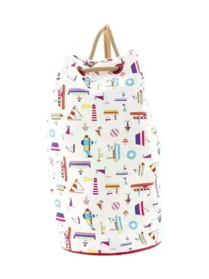 Hermès Hermès Petit Chalutier Duffle Bag Printed Canvas Travel Bag Multicolour