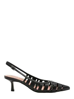 BIBI LOU Leather Slingback Pumps - Black