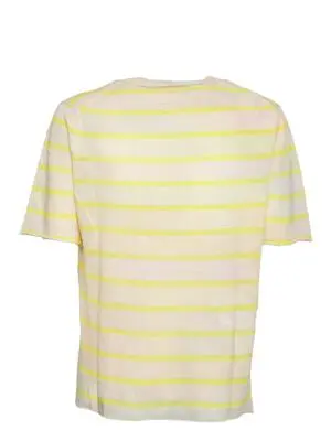 AMARANTO Striped Short-sleeve T-shirt - Neutrals