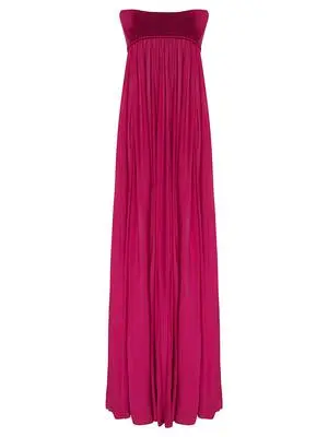 Zimmermann Luna Strapless Gown - Fuchsia
