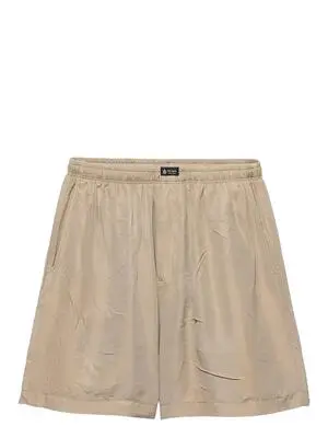Prada Silk Bermuda Shorts - Neutral
