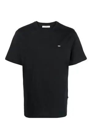 Wood Wood Logo-print Cotton T-shirt - Black
