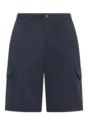 CANADIENS Hely Cargo Shorts With Button Closure - Blue