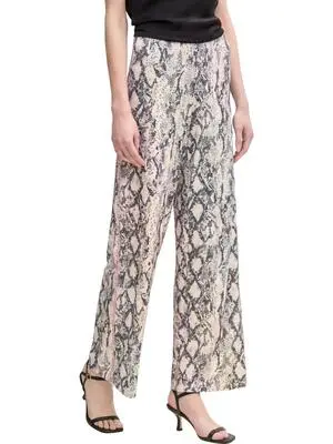 OUI Snake-print Trousers - Neutrals