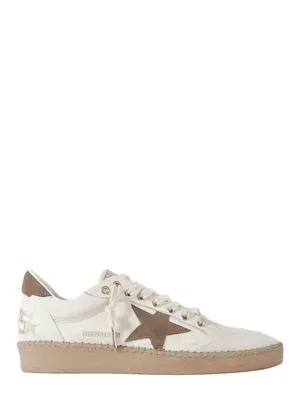 GOLDEN GOOSE Ball Star Distressed Canvas Sneakers - Neutrals