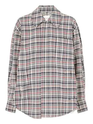 Victoria Beckham Checked Cotton And Virgin Wool-blend Cocoon Jacket - Multi