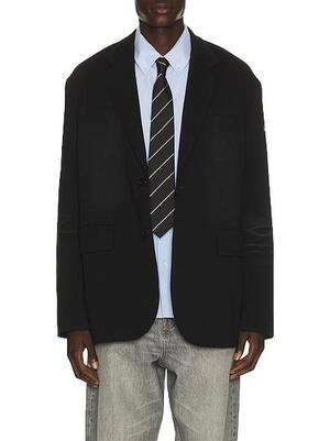 We11Done Washed Jersey Blazer - Black
