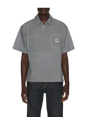 Brixton Journey Lightweight Woven Shirt In . Also - Navy