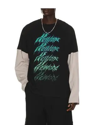 We11Done Crayon Multi Logo Long-sleeved T-shirt In . Also - Black