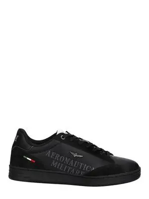 AERONAUTICA MILITARE Lace-up Suede Panel Sneakers - Black