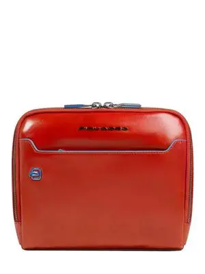PIQUADRO Leather Crossbody Bag - Orange