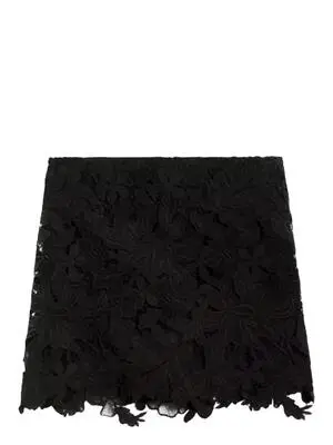 Sportmax Macramé Lace Skirt - Black
