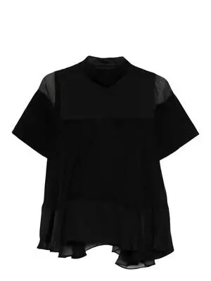 Sacai Layered Design Blouse - Black