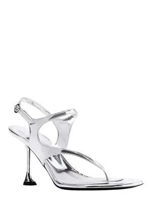 Proenza Schouler Leather Heeled Sandals - Silver
