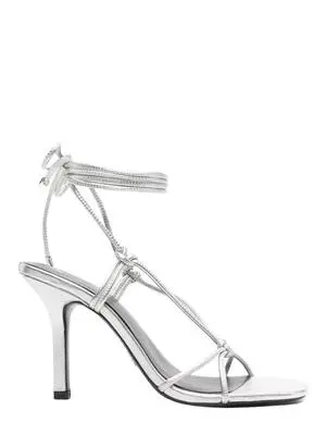 Patrizia Pepe Square-toe Sandals - Silver