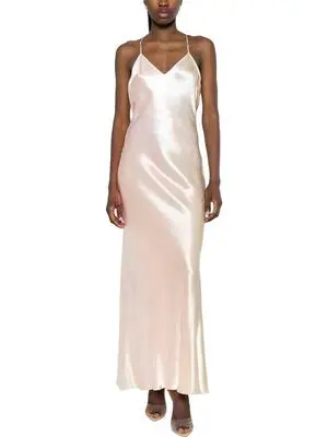 Patrizia Pepe V-neck Maxi Dress - Neutrals