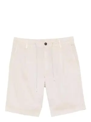 Eleventy Drawstring Pleated-front Shorts - Neutrals