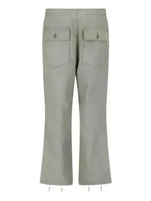 Needles Drawstring Embroidered Trousers - Grey