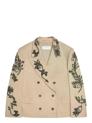 Dries Van Noten Embroidered Blazer - Neutrals