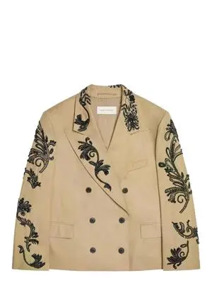 DRIES VAN NOTEN DRIES VAN NOTEN Embroidered Double-Breasted Blazer