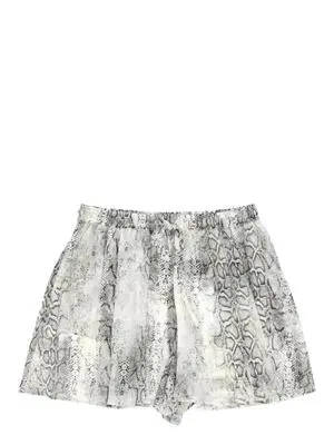 Federica Tosi Snakeskin Print Shorts - White