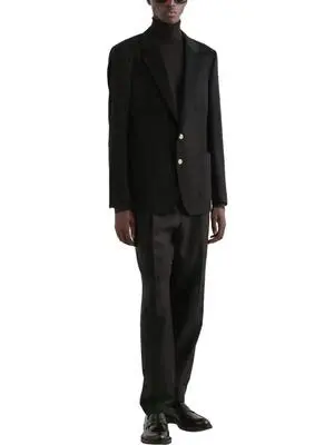 Dolce & Gabbana Single-breasted Portofino Cashmere Jacket Black