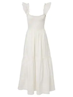 FAITHFULL THE BRAND Faithfull Valentina Shirred Cotton Maxi Dress