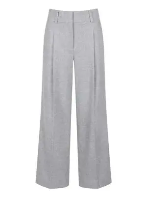 Peserico Pleated Wide Leg Trousers - Grey