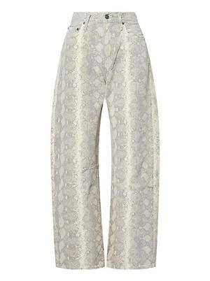 Citizens Of Humanity Miro Print Relaxed Fit Barrel Leg Jeans - Python