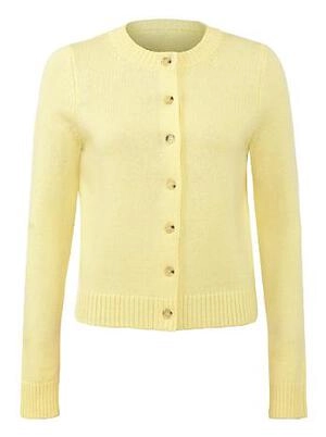 House Of Cb Round Neck Long Sleeve Wool-blend Cardigan - Lemonicing