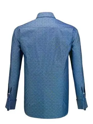 BILLIONAIRE Pattern Cotton Shirt - Blue