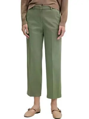 Sisley Belt-loop Tailored Trousers - Green