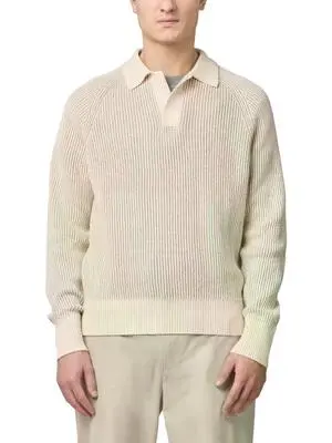 TOD'S Ribbed Knit V-neck Sweater - White