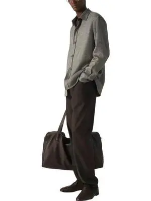 Zegna Buttoned Overshirt Brown