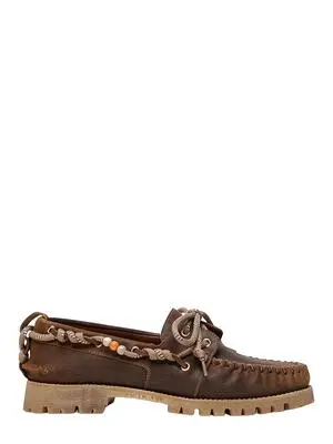 GOLDEN GOOSE Cruise Leather Lace-up Loafers With Lug Sole - Multi