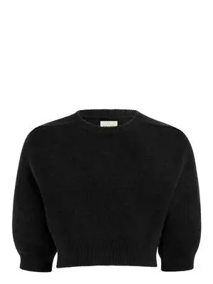 Khaite KHAITE Lorelai Sculptural Knit Pullover Black