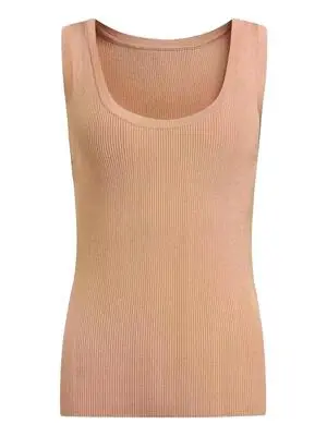 12 STOREEZ Ribbed Knit Tank Top - Neutrals