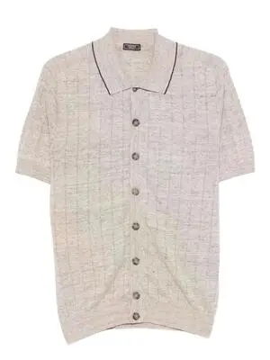 Peserico Buttoned Collared Knitwear - Neutrals