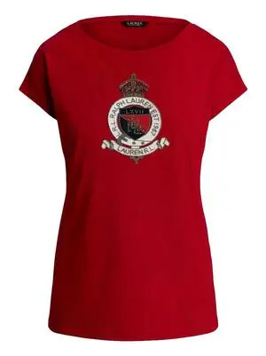 Ralph Lauren Graphic Print Round Neck T-shirt - Red