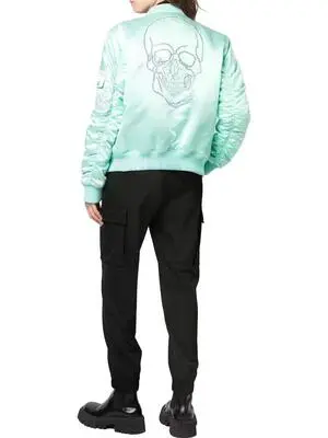 Philipp Plein Oversized Bomber Jacket - Blue
