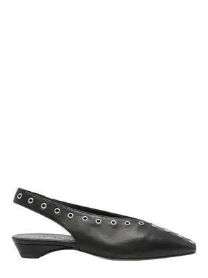 PEDRO MIRALLES Eyelet-embellishment Mules - Black
