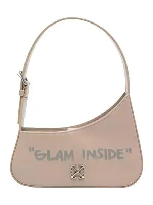 Off-White Glam Inside" Pocket Tote Bag - Neutrals