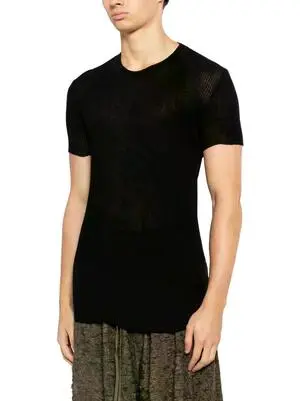 JULIUS Ribbed T-shirt - Black