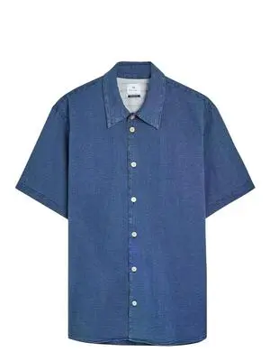 Paul Smith Seersucker Short-sleeve Shirt - Blue