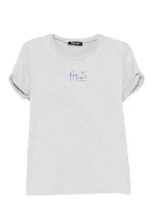 BLAKLACE Embroidered Crewneck T-shirt - Blue